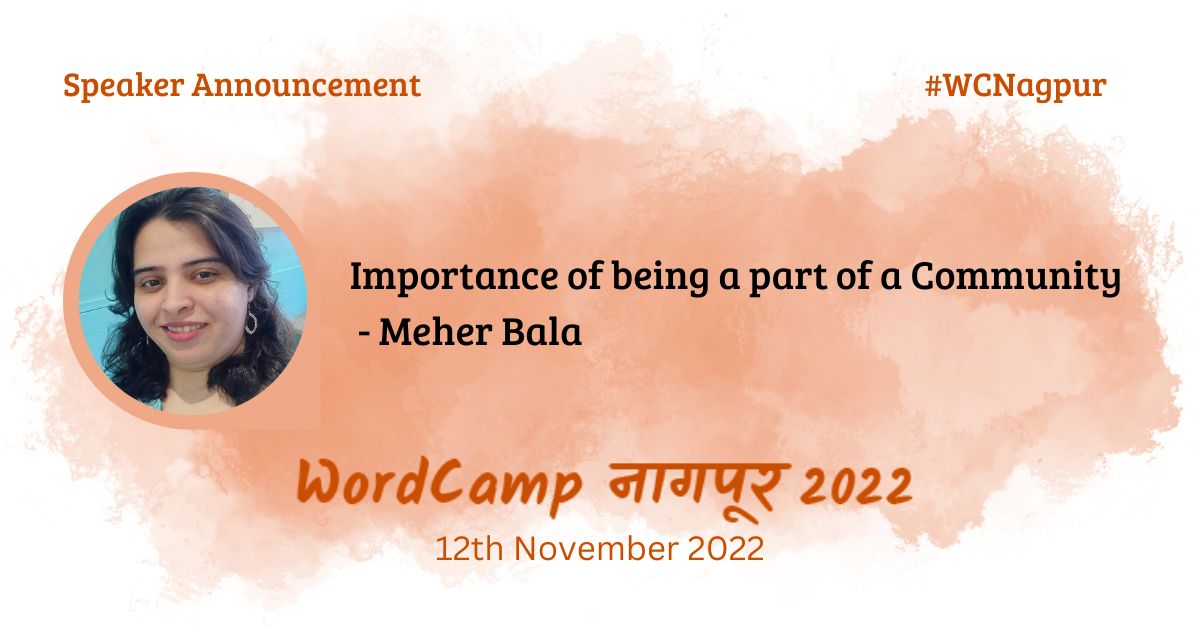 Know more about “Importance of being a part of a Community” by Meher ...